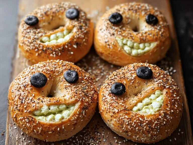 Halloween Breakfast Ideas: 8 Spooky Monster Bagels - Ragutasty