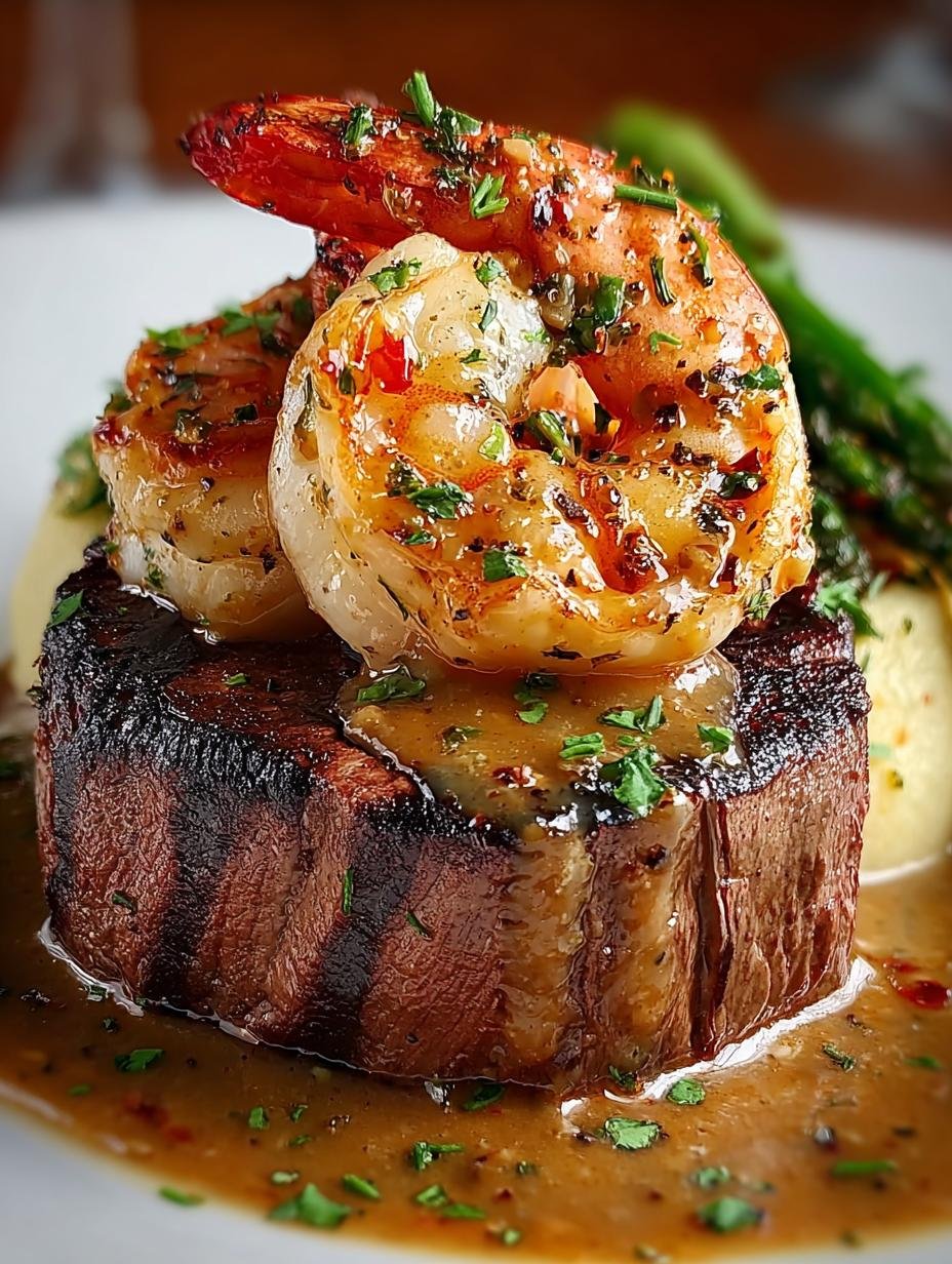 Filet Mignon with Grilled Shrimp: A Decadent Delight - Ragutasty